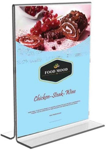 Flipkart.com | RASPER 1 Compartments A4 Acrylic Sign Holder Table ...