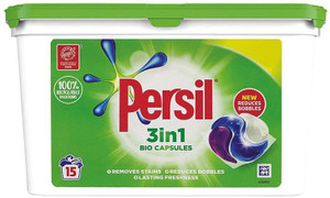 Persil 3 in 1 Bio Laundry Washing Capsules 15s Regular Detergent Pod ...