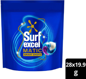 Surf excel | 3 in1 Smart Shots | Pack of 28 | Front Load and Top Load ...