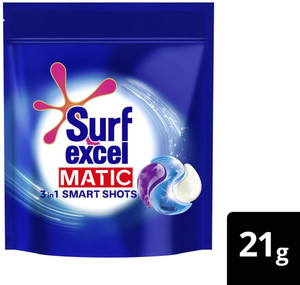 Surf excel 3 in 1 Smart Shots | Pack of 17 for Front Load & Top Load ...