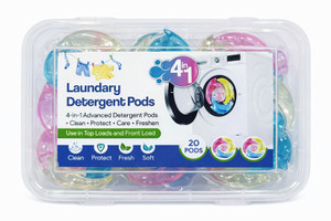 KUMANEST 4-in-1 Dissolvable Laundry Pods | For Top & Front Load Washing ...