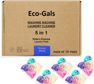 Eco-Gals Laundry Cleaning Liquid Detergent Pods for Front /Top Load ...