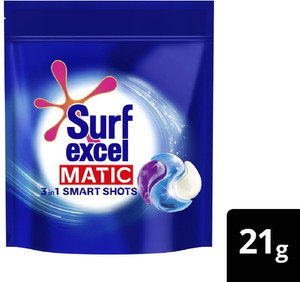 Surf excel 3 in 1 Smart Shots | Pack of 17 for Front Load & Top Load ...