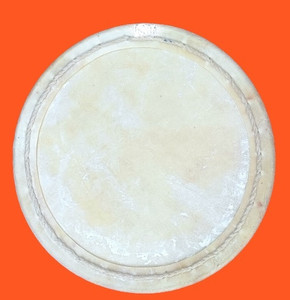 SK Musical Dholak Head Skin Iron Ring(Pudi)6ll Inch Right Side White ...