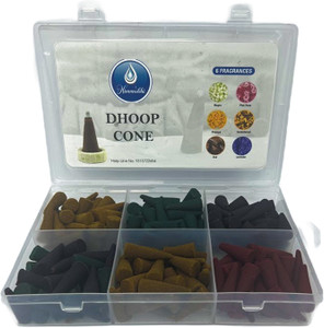 Himmukhi Premium Dhoop Cones Six Fragrance Hand Made Burning Time Long ...