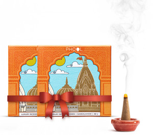 Phool Kashi Vishwanath Natural Chandan Dhoop Cone | Pure Sandal ...