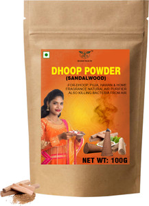 BHARAT HEALTH Natural Dhoop powder (100g) Sandal, Rose, Jasmine Dhoop ...