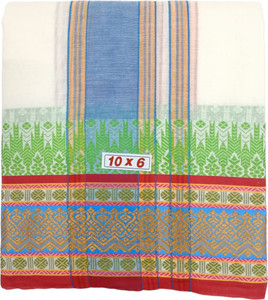 exclusive Cotton Dhoti With 6"inch Border 10X6 (or) 4.62Mtr Dhoti with ...