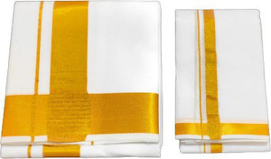shershaan 2 METERS TRENDY & TRADITIONAL COTTON SET Solid Men Dhoti ...