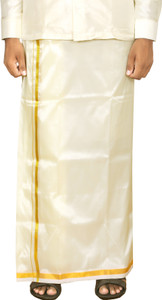 Kannika Men's Velcro Dhoti|Zip Closer Pocket Vesti|40 K Zari Border ...