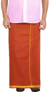 SK NAREN Temple Pooja Traditional Gold Zari Maroon Panche/Dhotis/Mundu ...