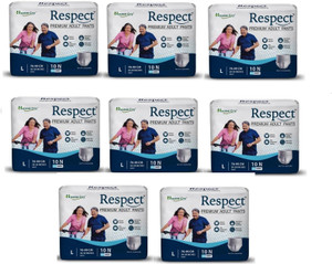 RESPECT Adult Diaper Pants Style with Wetness Indicator (L – 80 Count ...