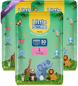 Little Smile Better Dry Feel Baby Diaper Pants | Pack of 3 - L - Buy 90 ...