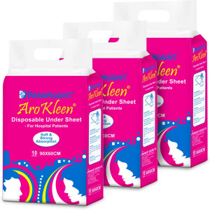 Arokleen Disposable Underpad Sheet For Adult Patient 90 X 60 CM PACK OF ...