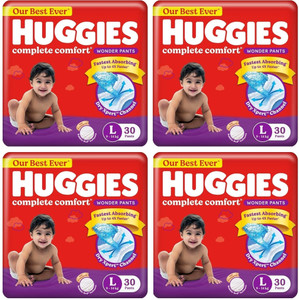 Huggies Wonder Pants complete comfort Large Size L-30 (pack of 4) - L ...