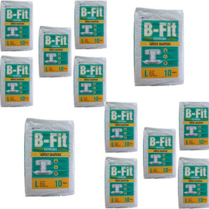 B-FIT Adult Diaper Economy, Large (Pack of 12) Adult Diapers - L - Buy ...
