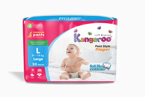 KANGAROO Super Dry Premium Soft Baby Large Size Diaper Pants - L - Buy ...