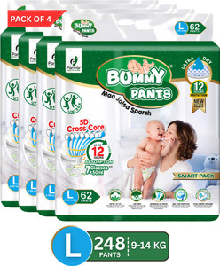 BUMMY PANTS Ultra Dry Baby Diapers with 5D Cross Core & 12-Hour ...
