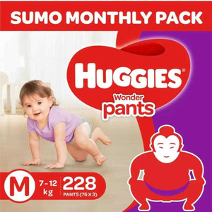 Huggies WONDERPANTS 1 - M - Buy 228 Huggies Pant Diapers | Flipkart.com
