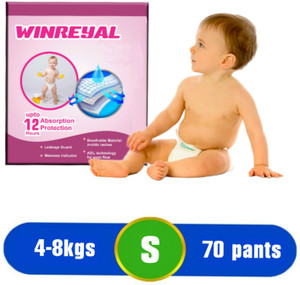 WINREYAL Diapers with Wetness Indicator and 12 hours Absorption - S ...
