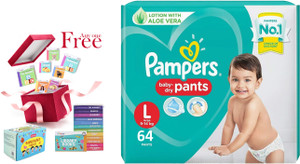 Pampers Red Love - L - Buy 64 Pampers Cotton Pant Diapers for babies ...