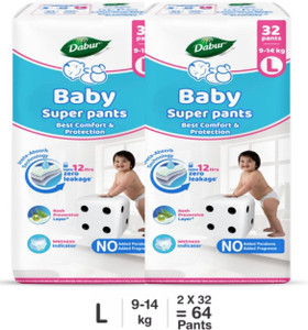 Dabur Baby Super Pants | Diaper with Aloe Vera, Shea Butter & Vitamin E ...