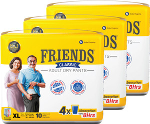 FRIENDS Classic Diaper Pull Ups Pants Adult Diapers - XL - Buy 30 ...