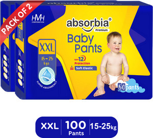 ABSORBIA Jumbo Baby Pants | Double XL | | Pack of 2 - XXL - Buy 100 ...