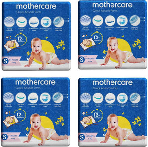 Mothercare Quick Absorb Anti-Rash Diaper Pants for Babies, Small, 54 ...