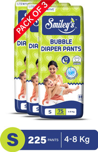 LITEWAVE Smiley's S Size Bubble Baby Diaper Pants Up to 12 Hours ...