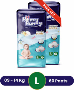 HONEY BUNNY Baby Diaper Pants|Extra Soft with bubble top sheet|12 Hour ...