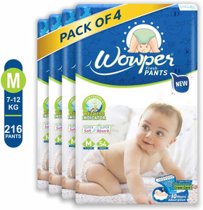 Wowper Fresh Baby Diapers Pants by Doms|Wetness Indicator| Upto 12Hrs ...