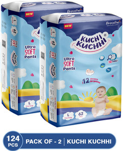 KUCHI KUCHHI Premium super soft baby diaper with a 3D bubble top (Pack ...