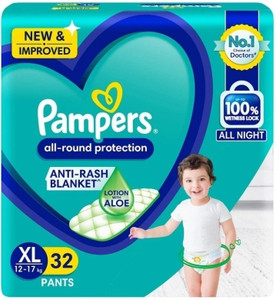 Pampers Extra large size baby diapers XL-32 piece for 12-17 kgs - XL ...