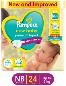 Pampers Active Baby Taped Diapers with Adjustable Fit - New Born - Buy ...