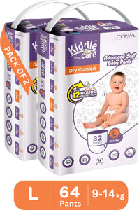 Kiddle Care Advances soft pant baby diapers 9 to 14 kg - L - Buy 64 ...