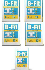 B-FIT Highly Absorb Adult Diaper - Pack Of 5 Adult Diapers - L - Buy 50 ...
