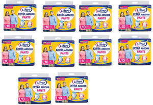LIFREE Extra Absorb Adult Diaper Pants, L -100 Pcs, Waist (30-41 Inches ...
