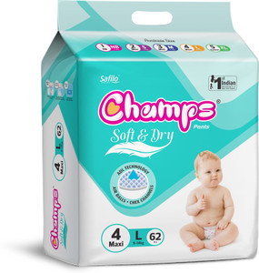 Champs Soft and Dry Baby Diaper Pants|Pack of 1 - L - Buy 62 Champs ...