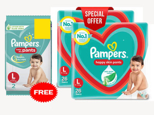 Pampers All Round Protection Happy Skin Pants, With Anti Rash Lotion ...
