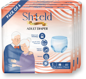 SHIELD Premium Pant Style | Pack of 6 | Adult Diapers - L - Buy 60 ...