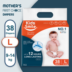 Kids Smile Baby Diapers (38 Count)(LARGE) Ideal Diaper Solution for ...