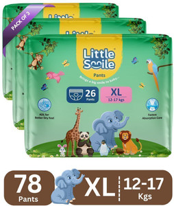 Little Smile Better Dry Feel Baby Diaper Pants | Pack of 3 - XL - Buy ...