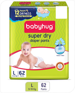 babyhug Super Dry Pant Style Diaper Large L Size - 62 Pieces - L - Buy ...