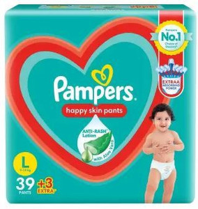 Pampers Anti Rash Happy Skin baby Diaper Pants - L - Buy 42 Pampers ...