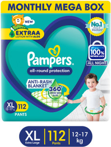 Pampers All Round Protection Diaper Pants, Anti Rash Blanket, Lotion ...