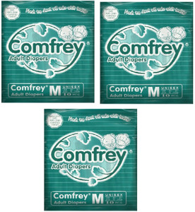 Comfrey Adult Diapers Medium - Disposable Pack of 3 (10 Pcs per Pack ...