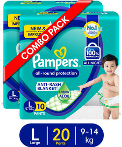 Pampers All Round Protection Diaper Pants, Anti Rash Blanket, Lotion ...