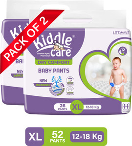 Kiddle Care Advance Soft Dry Comfort Extra Large Baby Pant Diapers 12 ...