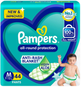 Pampers All round Protection Pants,MD) 44 Count,Anti Rash diapers - M ...